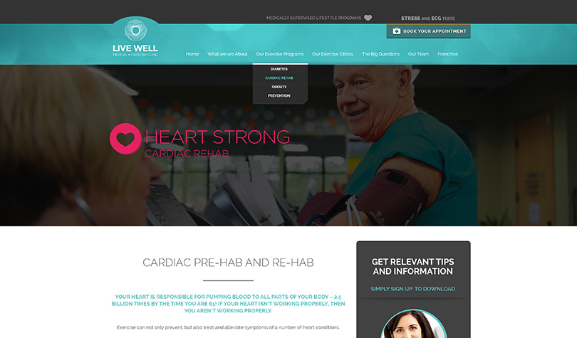 Live Well Exercise Clinic - Firestain | Graphic Design Solutions for ...